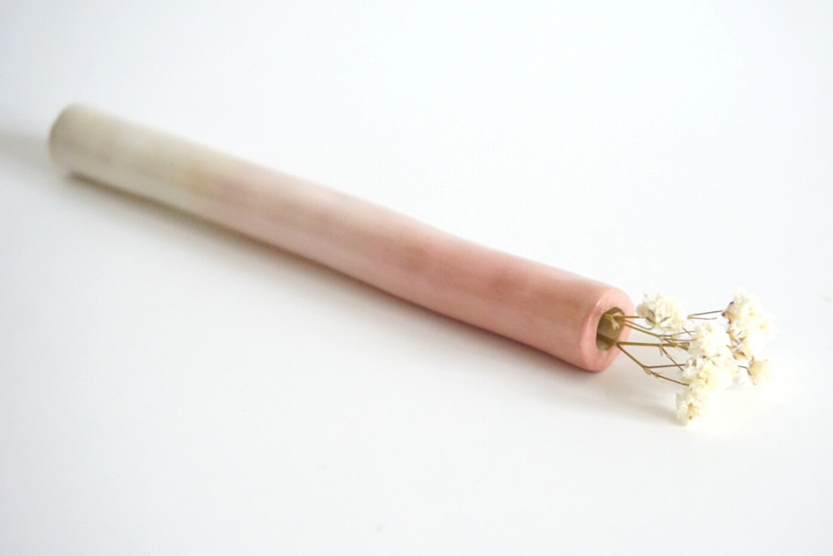 Handmade Ceramic One-Hitter Pipe, Pink Ombre – Jade Is Bliss